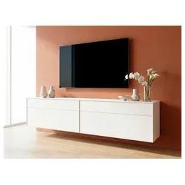 Lowboard "Essentials, TV-Board, TV-Kommode, TV-Schrank, TV-M&ouml;bel", wei&szlig;, B:222cm H:55cm T:42cm, Holzwerkstoff, MDF, LeGer Home by Lena Gercke, Sideboards, Lowboard, Breite: 222 cm, UV lackiert, Push-to-open-Funktion
