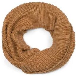 Strickschal styleBREAKER "Unifarbener Feinstrick Loop", Damen, braun (hellbraun), Obermaterial: 100% Polyacryl PAN., Modisch, Modet&uuml;cher