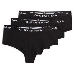 G-Star Raw Hipster G-STAR "Hipster 3 Pack", Damen, Gr. M, schwarz, schwarz, schwarz, Obermaterial: 95% Baumwolle, 5% Elasthan, Unterhosen