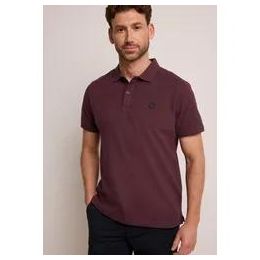 Poloshirt Street One MEN, Herren, Gr. XL (44), burnt crimson rot, Web, 95% Baumwolle, 5% Elasthan, unifarben, normal normal, hoch geschlossener Ausschnitt, B&uuml;ndchen, Shirts, aus Baumwolle mit Stretchante