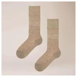 Socken Kunert "Socke Business Graphic", Damen, Gr. 39-42, beige (night, beige 1539), Obermaterial: 40% Polyamid PA. 27% Wolle WO. 27% Viskose CV. 5% Kaschmir WS. 1% Elasthan EL., Socken Socken