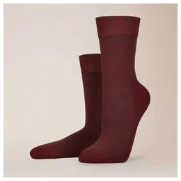 Socken Kunert "Socke Warm Up", Damen, Gr. 35-38, rot (bordeaux 6820), Obermaterial: 40% Wolle WO. 40% Polyacryl PAN. 18% Polyamid PA. 2% Elasthan EL., Socken Socken