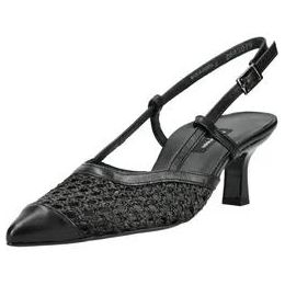 Slingpumps Paul Green "Paul Green Pumps Glattleder", Damen, Gr. 40,5, schwarz, Glattleder, Schuhe Slingpumps