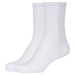 Socken Camano "2er Pack", Damen, Gr. 35-38, wei&szlig;, 70% Modal, 28% Polyamid, 2% Elasthan, uni, Socken Socken, 2er Pack Seidige Qualit&auml;t mit besonders weichem Griff