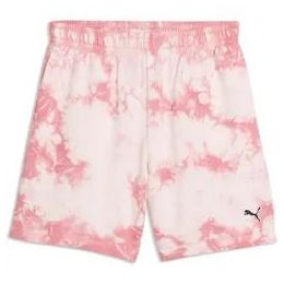 Sporthose Puma "Essentials Relaxed Tie Dye Shorts Jugendliche", M&auml;dchen, Gr. 140, Normalgr&ouml;&szlig;en, wild pink, Obermaterial: 100% Baumwolle. Seitentasche &ndash; Oben: 100% Baumwolle. Seitentasche &ndash; Unten: 100% Baumwolle, relaxed fit, Hosen Sporthose
