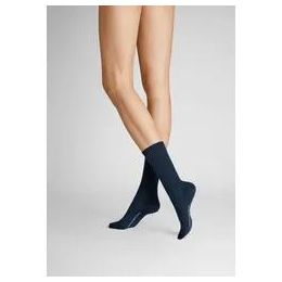 Socken Hudson "Socke Only 2-Pack", Damen, Gr. 35-38, blau (marine 0337), Obermaterial: 75% Schurwolle WV. 23% Polyamid PA. 2% Elasthan EL., Socken Socken