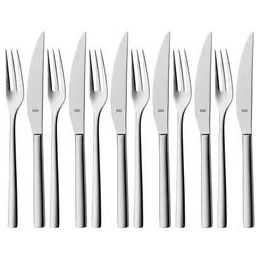 Steakbesteck Silit "Trend", edelstahl, 12 Stk., Edelstahl 18/10, Essbesteck-Sets, 12-teilig, Crominox: Edelstahl 18/10, Wellenschliff