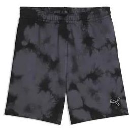 Sporthose Puma "Essentials Relaxed Tie Dye Shorts Jugendliche", M&auml;dchen, Gr. 140, Normalgr&ouml;&szlig;en, schwarz, Obermaterial: 100% Baumwolle. Seitentasche &ndash; Oben: 100% Baumwolle. Seitentasche &ndash; Unten: 100% Baumwolle, relaxed fit, Hosen Sporthose