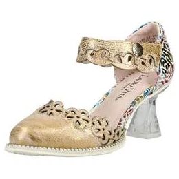 Pumps Laura Vita "Laura Vita Pumps Leder", Damen, Gr. 38, gold, Leder, Schuhe Pumps