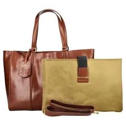 Henkeltasche Burkely "Burkely Taschen Leder", Herren, Gr. onesize, chestnut, Leder, Taschen
