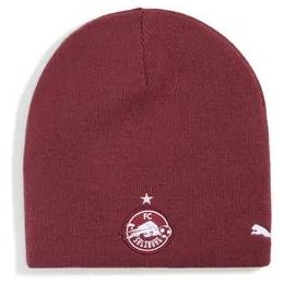Beanie Puma "FC Red Bull Salzburg Wendbare Beanie Erwachsene", Herren, Gr. onesize, flat schwarz gray team regal rot, Innenmaterial: 100% Polyacryl. Au&szlig;enseite: 100% Polyacryl, M&uuml;tzen Beanie