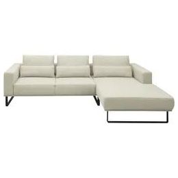 Ecksofa Musterring "JustB PM100", nature, B:292cm H:88cm T:185cm, 100% Polyester, Sofas, Ecksofa, Auf schwarzen Metallkufen, 292 cm breit - erh&auml;ltlich in 6 Farben
