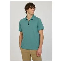 Poloshirt Street One MEN, Damen, Gr. XXL (46), caribbean gr&uuml;n, Web, 60% Baumwolle, 40% Polyester, unifarben, normal normal, hoch geschlossener Ausschnitt, B&uuml;ndchen, Shirts, im soften Baumwoll-Mix