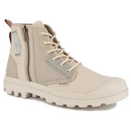 Schn&uuml;rboots Palladium "PAMPA DETROIT ZIP SU", Damen, Gr. 39,5, sahara, safari, Textil, Schuhe Schn&uuml;rboots, Schn&uuml;rstiefel, Schn&uuml;rstiefelette aus Canvas mit Rei&szlig;verschluss