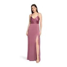 Abendkleid Vera Mont "Damen mit V-Ausschnitt", Damen, Gr. 40, Normalgr&ouml;&szlig;en, sweet bloom, Satin, Obermaterial: 97% Polyester, 3% Elasthan; Futter: 100% Polyester, figurbetont lang, Kleider Abendkleid