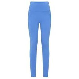 Funktionshose FAYN SPORTS "Push-up Lauf-Tights", Damen, Gr. 38, N-Gr, azurblau, Interlock, Obermaterial: 77% Polyester, 23% Elasthan, schmal 7/8-L&auml;nge, Hosen Funktionshose, mit Taschen