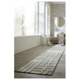 Teppich FLAIR RUGS "ELVA WOOL", nat&uuml;rlich, B:80cm H:6mm L:300cm, Oberfl&auml;che: 100% Wolle. R&uuml;ckseite: 59% Wolle, 25% Polyester, 16% Synthetik, Teppiche, Teppich