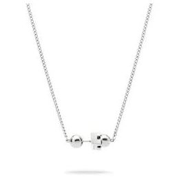 Kette mit Anh&auml;nger Liebeskind Berlin "Schmuck Geschenk Edelstahl Halskette Steel Ball", silberfarben, Halsketten, Damen, Edelstahl, L: 43 B: 2,2mm, B:2,2mm