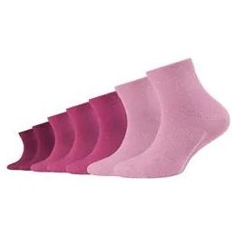 Kurzsocken Camano "7er Pack", M&auml;dchen, Gr. 39-42, lila (orchid smoke), 75% Baumwolle, 24% Polyamid, 1% Elasthan, uni, Socken