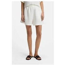 Shorts BOSS ORANGE "Tallan Premium Damenmode", Damen, Gr. 34, N-Gr, open wei&szlig; 118, Leinenmischung, Obermaterial: 53% Leinen, 47% Viskose, unifarben, kurz, Hosen Shorts, aus einem Leinen-Mix