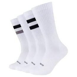 Socken Camano "4er Pack", Damen, Gr. 39-42, schwarz, 66% Baumwolle, 28% Polyester, 5% Elastodien, 1% Elasthan, gestreift, Socken Socken, 4er Pack Organic Cotton f&uuml;r angenehmen Tragekomfort, Gepolsterte Sohle