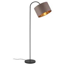 OTTO HOME Stehlampe "Jerrett", grau (taupe, goldfarben), &Oslash; 35cm H: 156cm, Leuchten, Stehleuchte mit flexiblem, schwenkbaren Schirm, Stehlampe