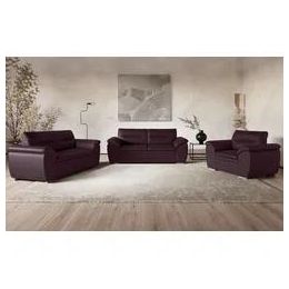 Polstergarnitur COTTA "Leandra", braun, Kunstleder SOFTLUX, Sitzm&ouml;bel-Sets, Couchgarnitur, Set bestehend aus: 2-Sitzer & 2,5-Sitzer