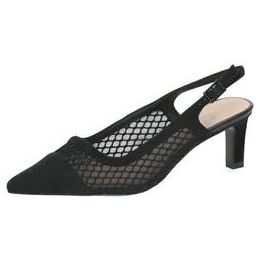 Slingpumps Peter Kaiser "Peter Kaiser Pumps Leder/Textil", Damen, Gr. 41, schwarz, Leder, Textil, Schuhe Slingpumps