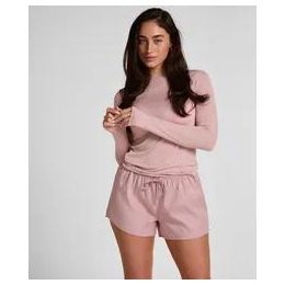 Hunkem&ouml;ller Pyjama HUNKEM&Ouml;LLER "Satin Shorts Ayla", Damen, Gr. M, rosa, 55% Viskose, 45% Polyester, Homewear-Sets Pyjama