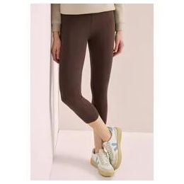 Leggings Cecil, Damen, Gr. XL (44), macchiato braun, Web, 95% Baumwolle, 5% Elasthan, unifarben, skinny fit lang, Hosen Leggings, aus Baumwolle mit Stretchanteil