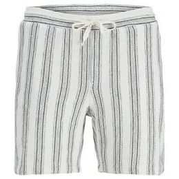 Jack & Jones PlusSize Sweatshorts "JPSTJAIDEN COBA STRIPE JOG SHORT SN PLS", Herren, Gr. 48 (7XL), N-Gr, cloud dancer detail:stripes, Sweatware, Obermaterial: 100% Baumwolle, JACK & JONES PLUSSIZE, gestreift, relaxed fit kniefrei, Hosen Sweatshorts