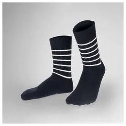 Socken Hudson "Socke Row", Damen, Gr. 39-42, blau (marine 0337), Obermaterial: 86% Baumwolle CO. 13% Polyamid PA. 1% Elasthan EL., Socken Socken