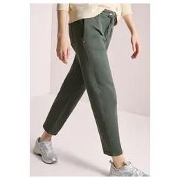 Jogger Pants Cecil, Damen, Gr. S, L&auml;nge 28, sea weed khaki, Web, 76% Baumwolle, 23% Polyester, 1% Elasthan, unifarben, loose fit kn&ouml;chelfrei, Hosen, Middle Waist