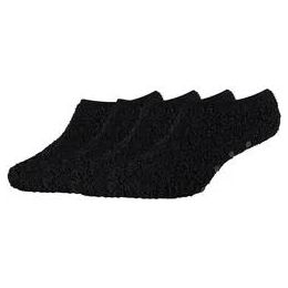 Sneakersocken Camano "4er Pack", Damen, Gr. 35-38, schwarz (schwarz mix), 98% Polyester, 2% Elasthan, uni, Socken Sneakersocken