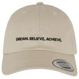 Flex Cap MISS TEE "Miss Tee Dream Believe Achieve Cotton Twill Cap", Damen, Gr. onesize, stone, 100% Baumwolle, Caps