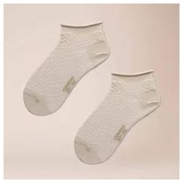 Sneakersocken Kunert "Sneaker Ajour Essential", Herren, Gr. 39-42, grau (holiday, greige 1557), Obermaterial: 61% Baumwolle CO. 39% Polyamid PA., Socken Sneakersocken
