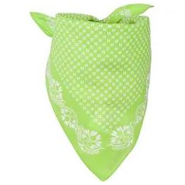 Bandana styleBREAKER "Baumwolle Dreieckstuch mit Bl&uuml;mchen Muster", Damen, gr&uuml;n (limettengr&uuml;n, wei&szlig;), Obermaterial: 100% Baumwolle CO., Modisch, Modet&uuml;cher