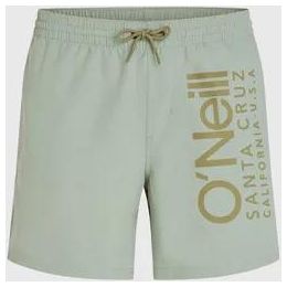 O`Neill Badeshorts O'NEILL "O'NEILL CALI 16'' SWIMSHORTS", Gr. S (48), N-Gr, marble arch, Obermaterial: 100% Polyester, Badehosen Badeshorts, mit Seiten- und Ges&auml;&szlig;taschen, mit Hyperdry-Finish