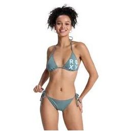 Triangel-Bikini Roxy "Solid Essentials TS Set", Damen, Gr. L, Cup B, agave gr&uuml;n, Obermaterial: 85% Microfaser, 15% Elasthan;, Bikini-Sets Triangel-Bikini