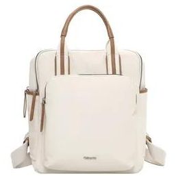 Rucksack Tamaris "Rucksack TAS Kirsten", Damen, Gr. B/H/T: 29cm x 34cm x 10cm, beige (beige 400), Obermaterial: 60% Polyurethan PU. 40% Polyester PES., Rucks&auml;cke Rucksack