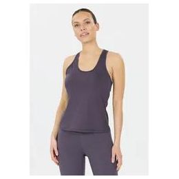 Tanktop Endurance "Nan", Damen, Gr. 34, dunkellila, hellgrau, 90% Polyester, 10% Elasthan, unifarben, normal, Rundhals, Tops Tanktop, in schnelltrocknender und dehnbarer Qualit&auml;t