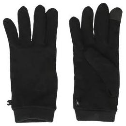 Skihandschuhe Zanier "Merino Liner Touch", Damen, Gr. L, schwarz, 100% Polyester, Handschuhe, in Touchscreen-kompatibler Merinowolle-Anfertigung