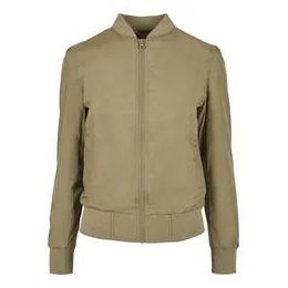Allwetterjacke Urban Classics "Urban Classics Damen Ladies Light Bomber Jacket", Damen, Gr. XL, khaki, 100% Polyester, unifarben, normal, Rundhals, Jacken