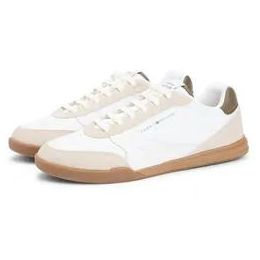 Slip-On Sneaker Tommy Hilfiger "LOPRO LTH MIX RWB", Herren, Gr. 43, beige, Lederimitat, Veloursleder, unifarben mit Farbeinsatz, Schuhe, Freizeitschuh, Halbschuh, Schl&uuml;pfschuh mit Kontrastbesatz an der Ferse