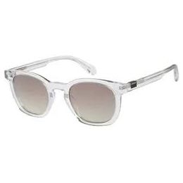 Sonnenbrille Superdry "Modell 996091", Damen, transparent, transparent, Sonnenbrillen Sonnenbrille, Form Rund, Logoschriftzug auf B&uuml;gel, Kunststofffassung