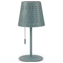 Paco Home Tischleuchte "LARA", gr&uuml;n, &Oslash; 14cm H: 30cm, Leuchten, Outdoor LED Akku Metall Aufladbar Zugschalter Kabellos, Tischleuchte