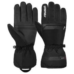 Skihandschuhe Reusch "Snow King", Damen, Gr. 7.5, schwarz-wei&szlig; (schwarz, wei&szlig;), 94% Polyester, 6% Polyurethan, unifarben, Handschuhe, warm, winddicht und extra atmungsaktiv