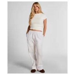 Hunkem&ouml;ller Pyjama HUNKEM&Ouml;LLER "Gestreifte Hose aus gewebter Baumwolle", Damen, Gr. XS, lila, 100% Baumwolle, Homewear-Sets Pyjama