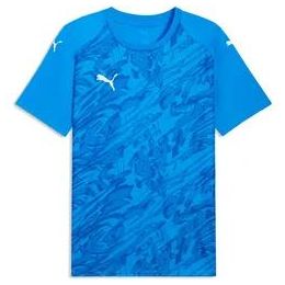 Fu&szlig;balltrikot Puma "TEAMFINAL GRAPHIC JERSEY", Herren, Gr. L, electro royal, Puma wei&szlig;, Puma team royal, Interlock, Obermaterial: 100% Polyester, bedruckt, slim fit normal, V-Ausschnitt, Trikots Fu&szlig;balltrikot, mit V-Ausschnitt, Kurzarmdesign, sportlicher Stil, schmale Passform