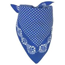 Bandana styleBREAKER "Baumwolle Dreieckstuch mit Bl&uuml;mchen Muster", Damen, blau (blau, wei&szlig;), Obermaterial: 100% Baumwolle CO., Modisch, Modet&uuml;cher
